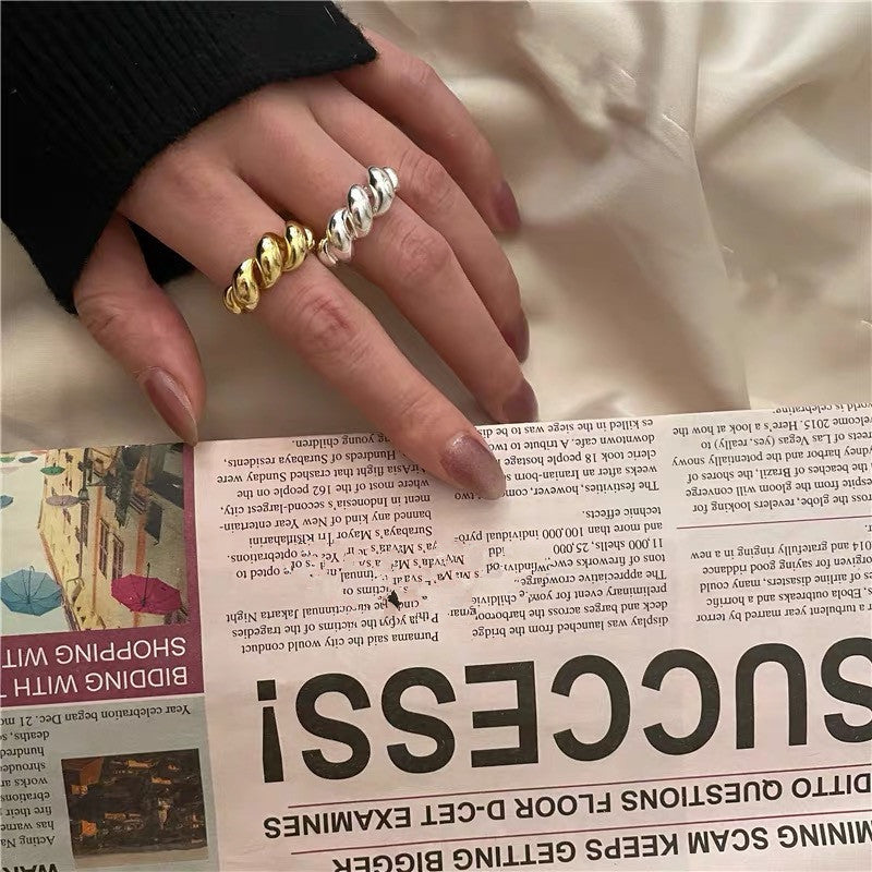 Gold Plated Korea Fashion Twist Open Ring – Accessberry